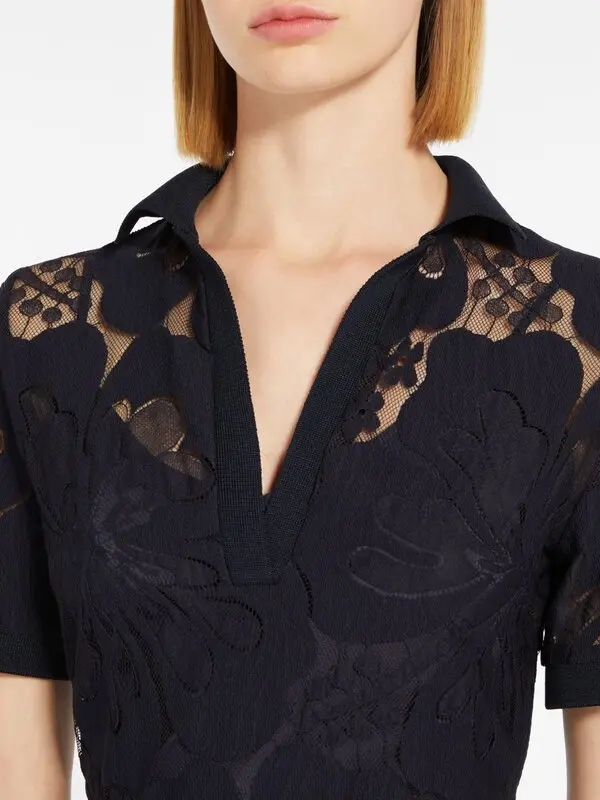 Max Mara Lace Polo Shirt Midi Dress