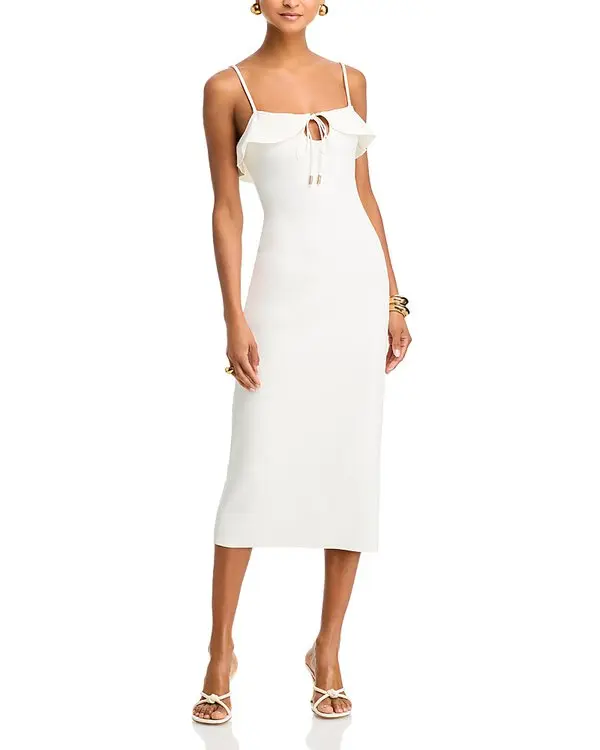 Cult Gaia Ciera Keyhole Knit Dress - Off White