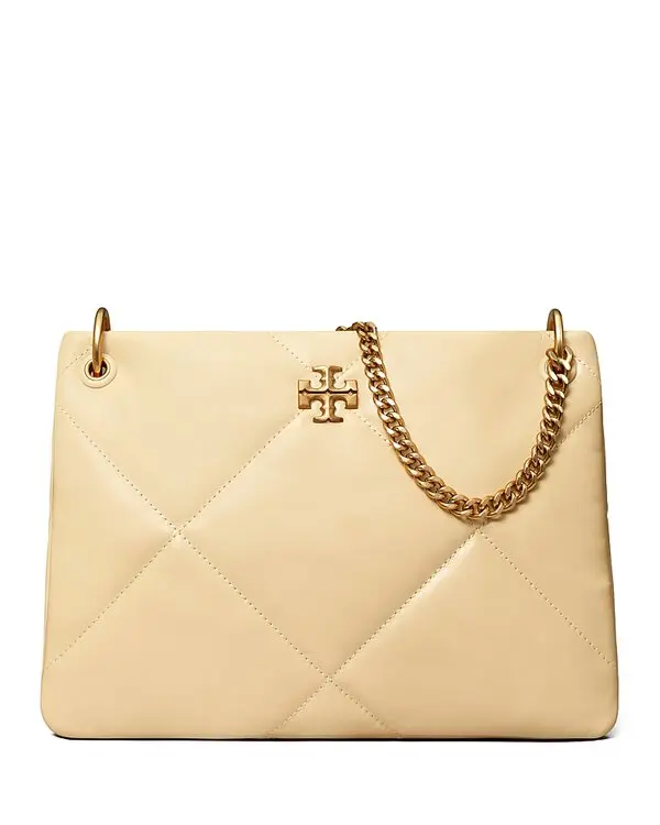 Tory Burch Kira Diamond Quilted Leather Shoulder Bag - Vanilla