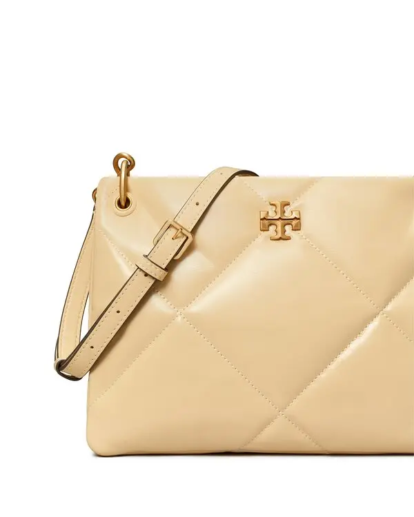 Tory Burch Kira Diamond Quilted Leather Shoulder Bag - Vanilla