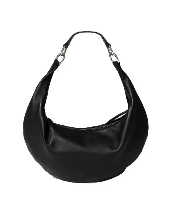 HYER GOODS 3-in-1 Convertible Hobo Crescent Bag - Black Silver