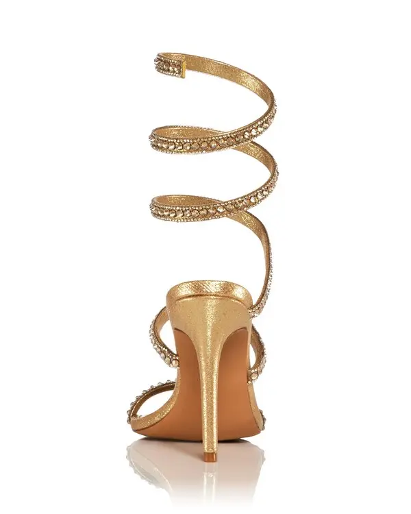 Aqua Dyon Wrapping High Heel Sandals - Gold