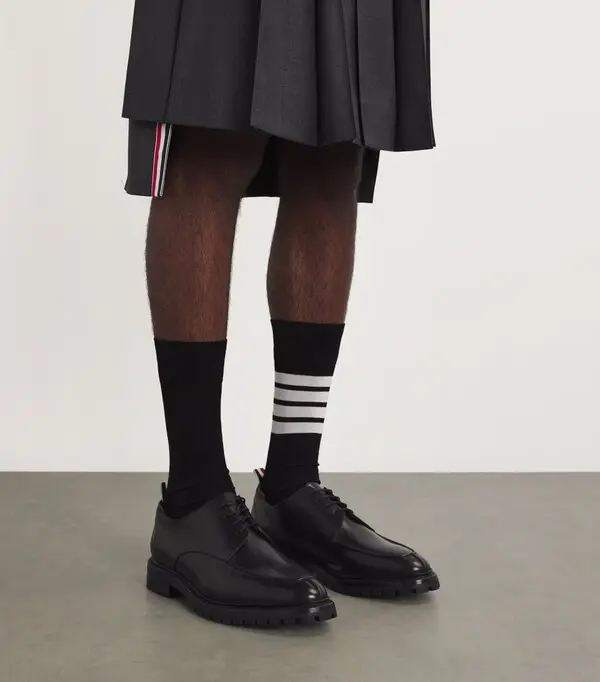 Thom Browne Leather Commando Derby Shoes - Black