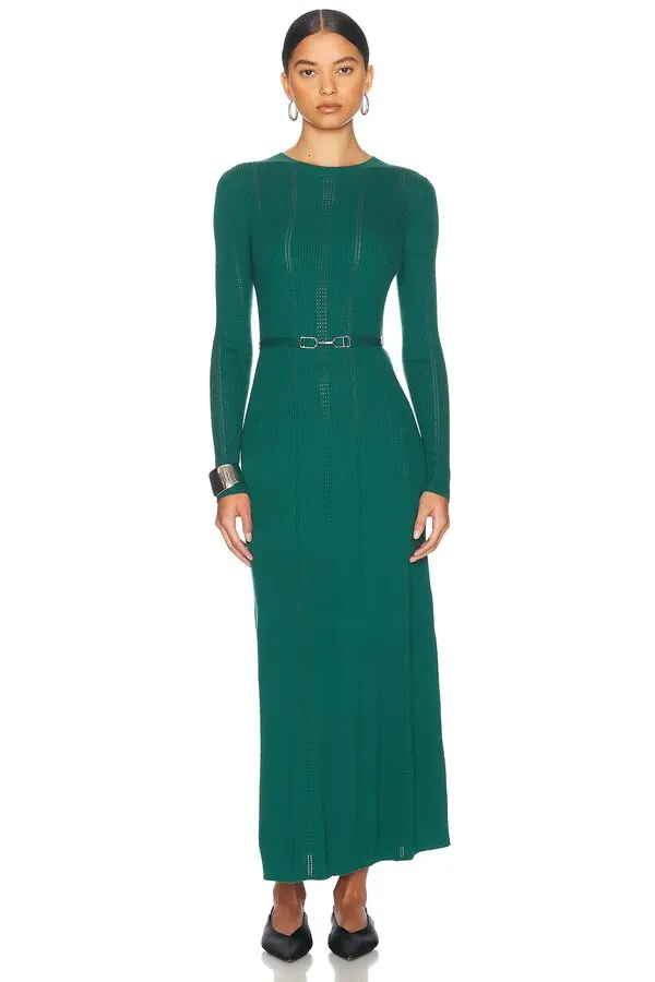 Gabriela Hearst Imagene Dress - Emerald Green - 44% Off | Editorialist