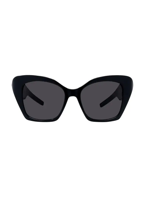 Givenchy Square Frame Sunglasses - Shiny Black & Smoke