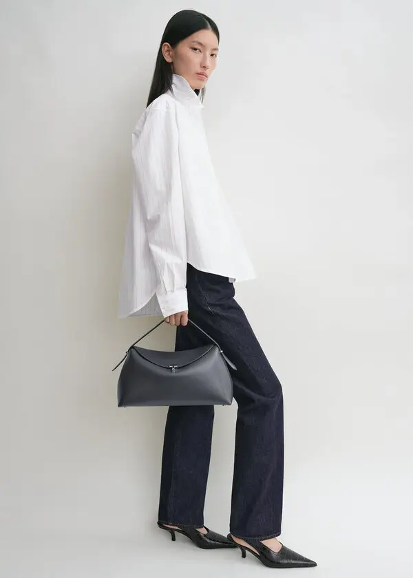 TOTEME T-lock Top Handle Bag - Grey