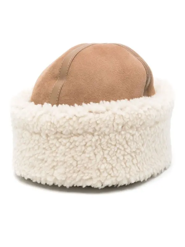 TOTEME Shearling Beanie - Brown