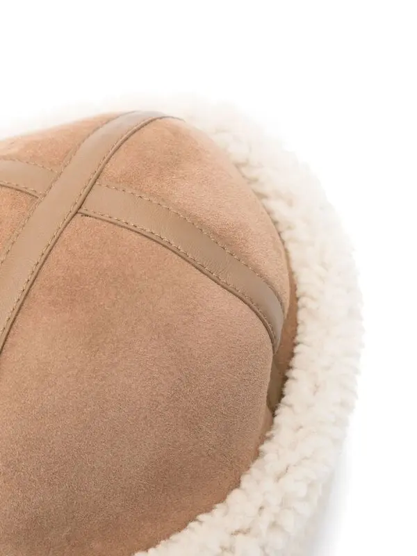 TOTEME Shearling Beanie - Brown