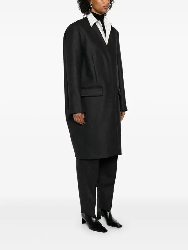 TOTEME Deep Pleat Overcoat - Grey