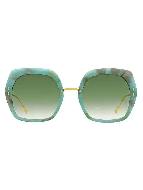 Isabel Marant Logo-engraved Sunglasses - Green