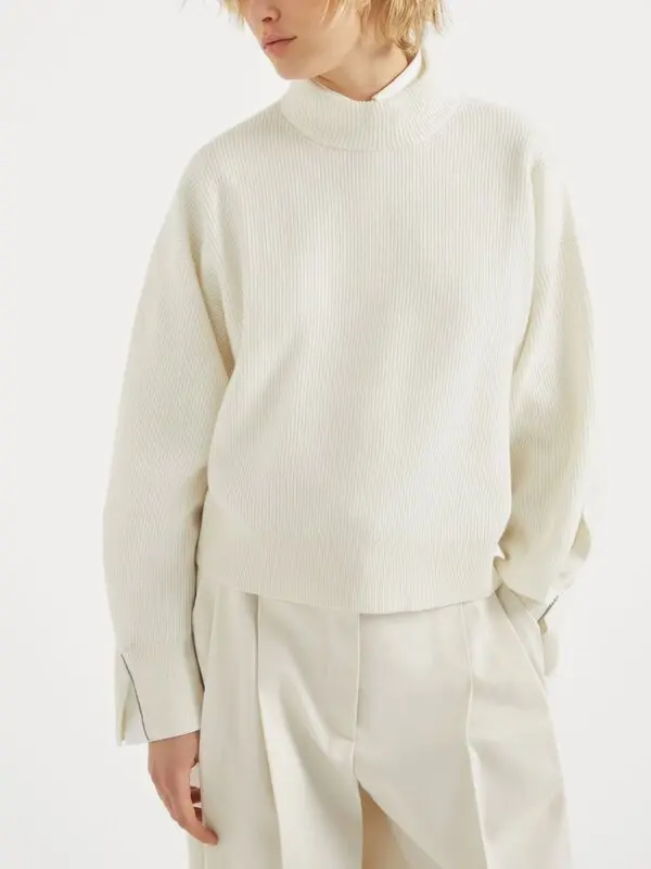 Brunello Cucinelli Cashmere Mock-neck Top