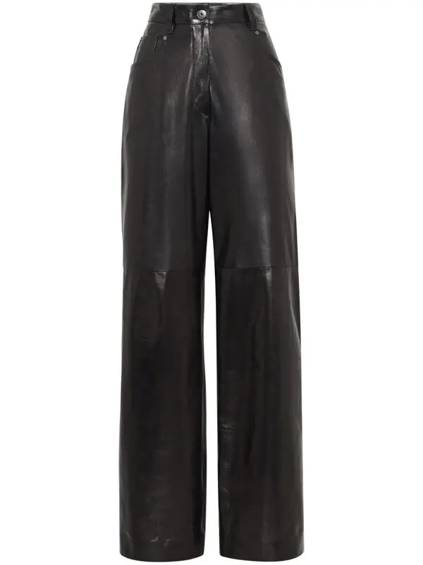 Brunello Cucinelli High-waisted Leather Trousers