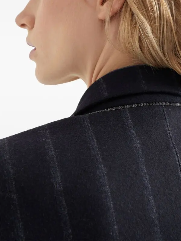 Brunello Cucinelli Double-breasted Pinstriped Blazer