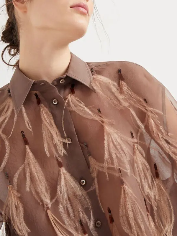 Brunello Cucinelli Feather-detailing Shirt