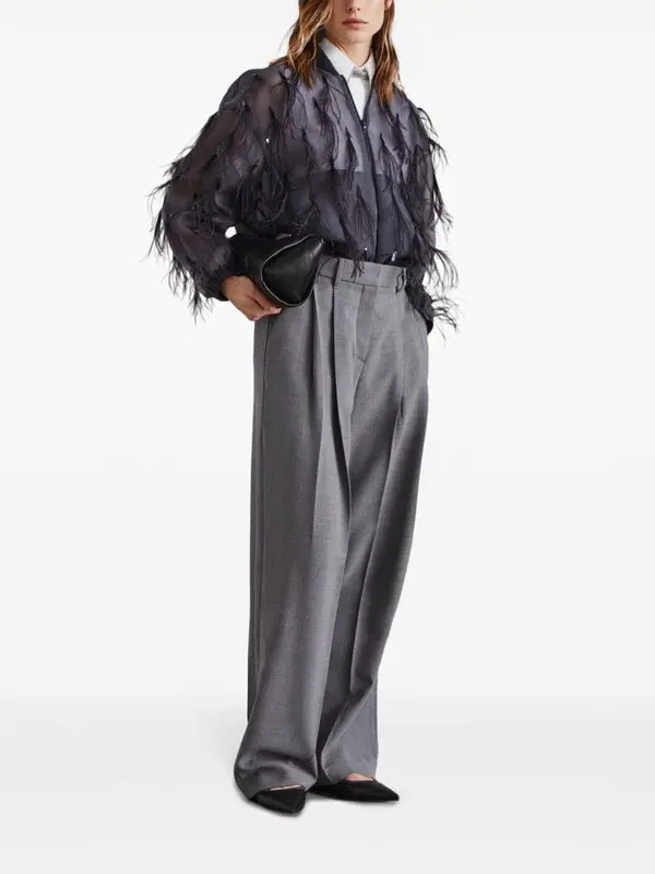 Brunello Cucinelli Feather-embellished Jacket