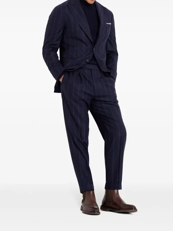 Brunello Cucinelli Striped Wool Blazer