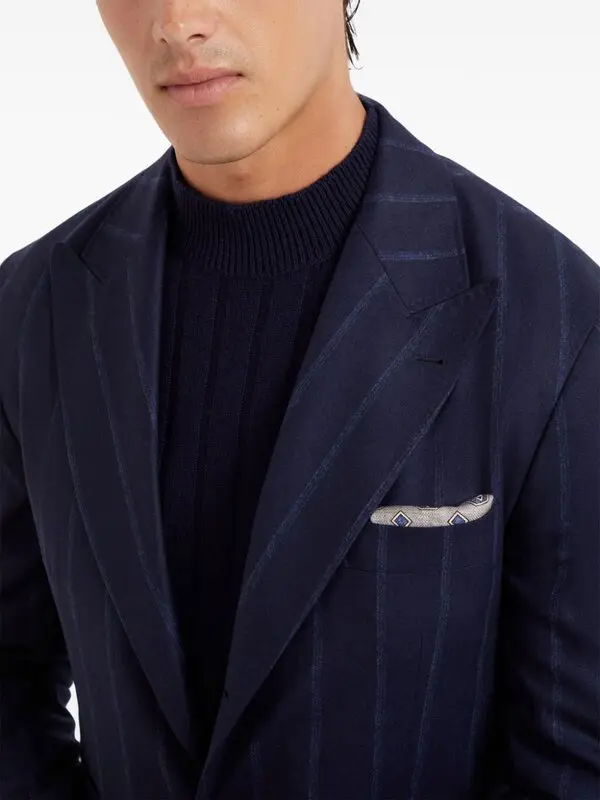 Brunello Cucinelli Striped Wool Blazer