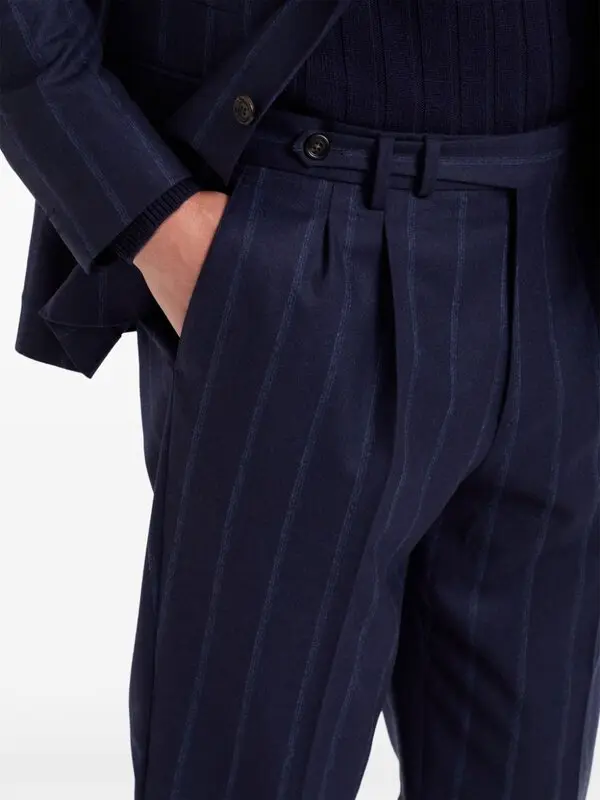 Brunello Cucinelli Pinstriped Wool Trousers
