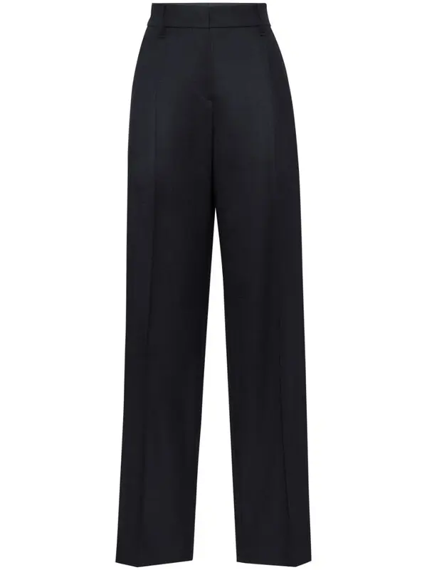 Brunello Cucinelli Monili Detail Wide-leg Trousers - Black