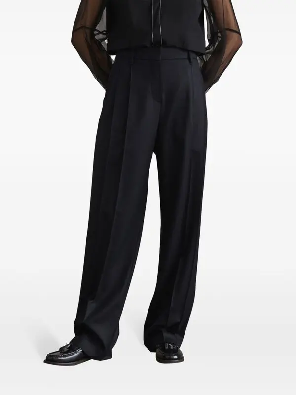 Brunello Cucinelli Monili Detail Wide-leg Trousers - Black