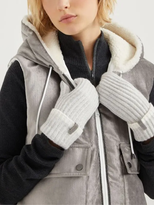 Brunello Cucinelli Cashmere Gloves - Grey