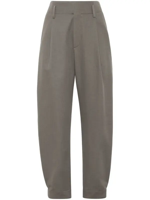Brunello Cucinelli Tailored Trousers With Monili Detailing - Green