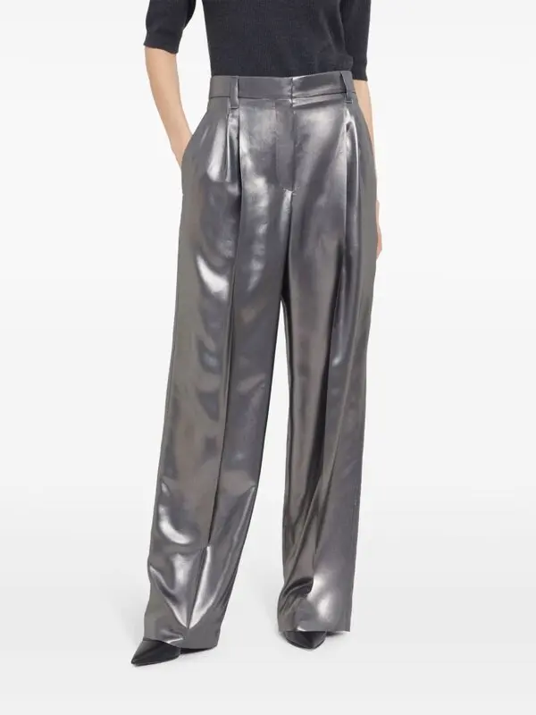 Brunello Cucinelli Tailored Silk Trousers