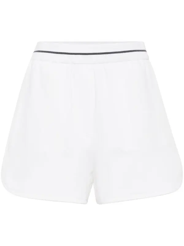 Brunello Cucinelli Stripe Detail Shorts - White