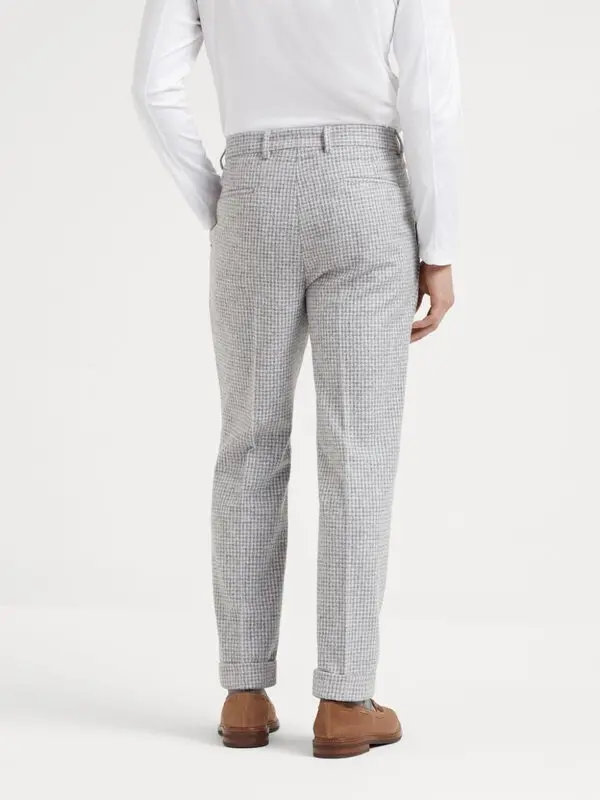 Brunello Cucinelli Houndstooth Alpaca-blend Trousers