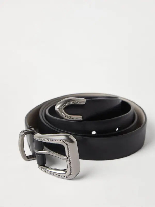 Brunello Cucinelli Leather Belt - Black