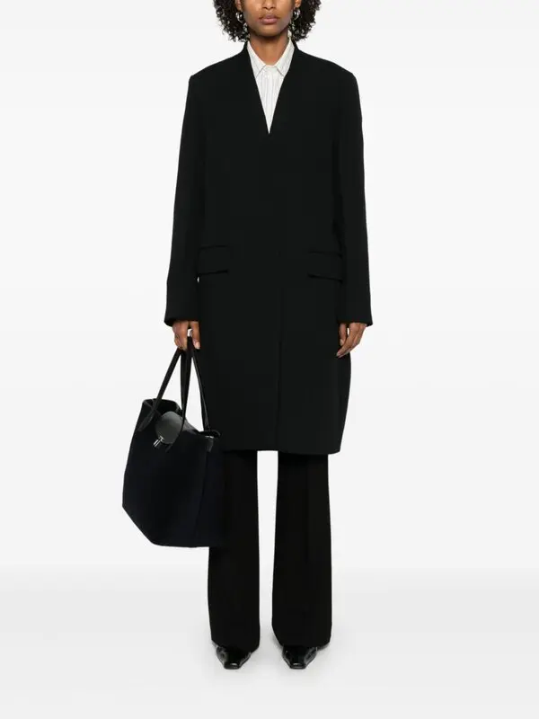 TOTEME Deep Pleat Coat - Black
