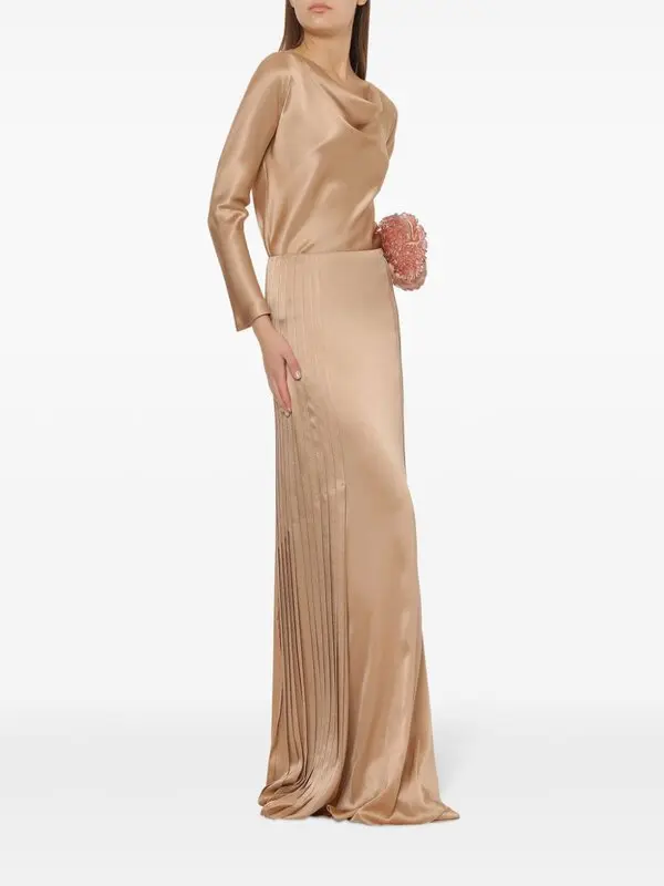 Alberta Ferretti Satin-finish Blouse - Neutrals
