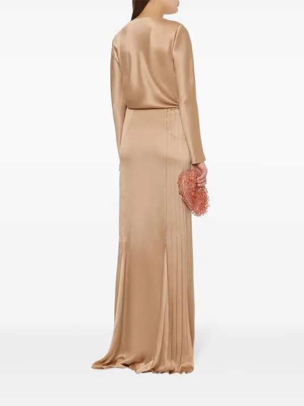 Alberta Ferretti Satin-finish Blouse - Neutrals