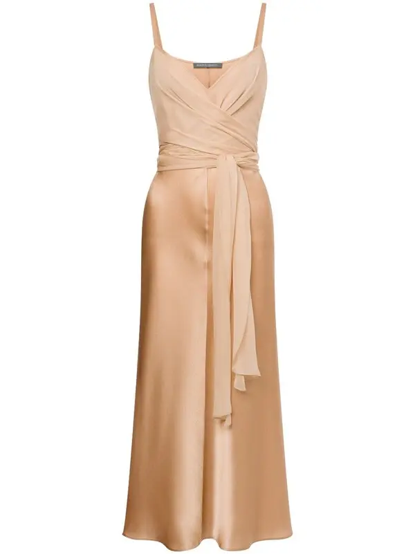 Alberta Ferretti Draped Midi Dress