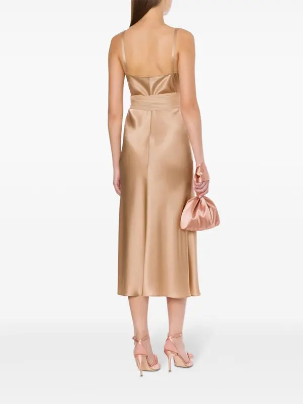 Alberta Ferretti Draped Midi Dress