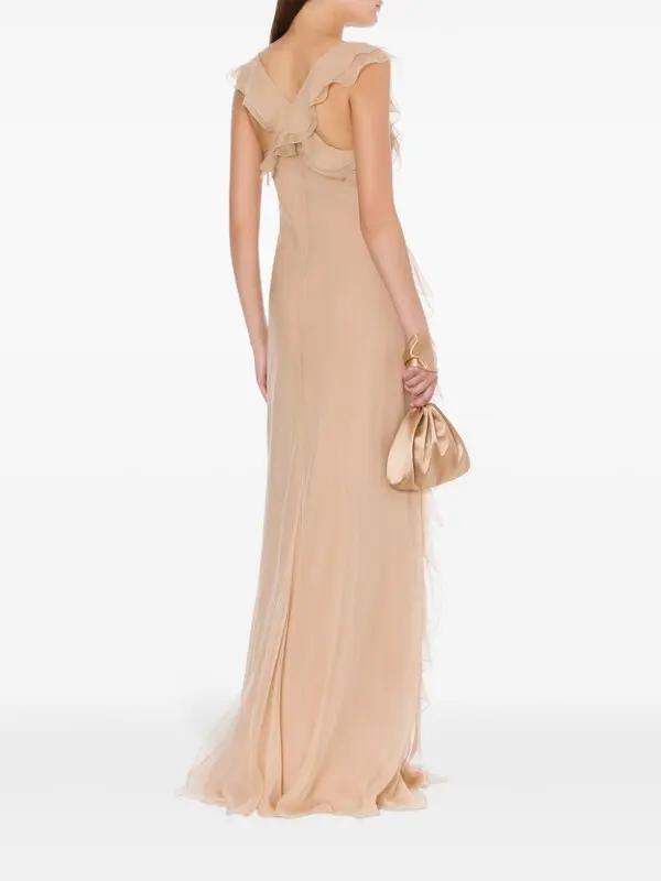 Alberta Ferretti Ruffled Gown