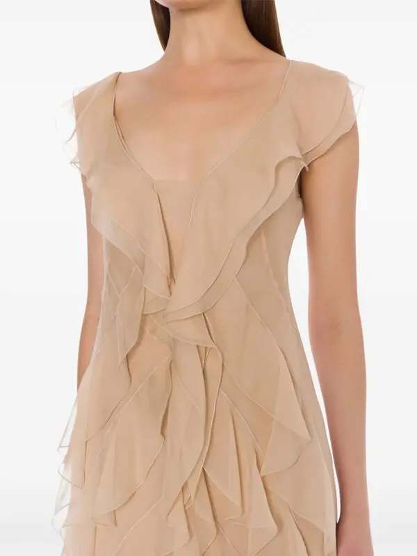 Alberta Ferretti Ruffled Gown