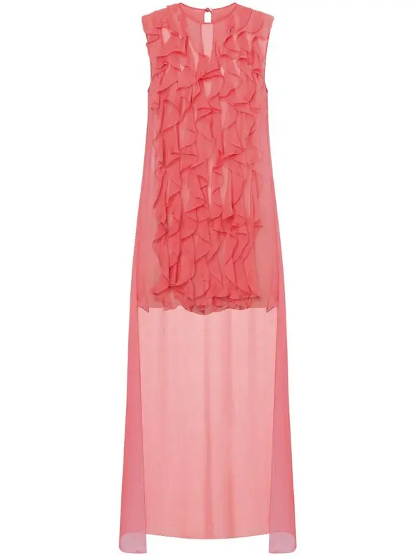 Alberta Ferretti Ruffle-detail Silk Blouse