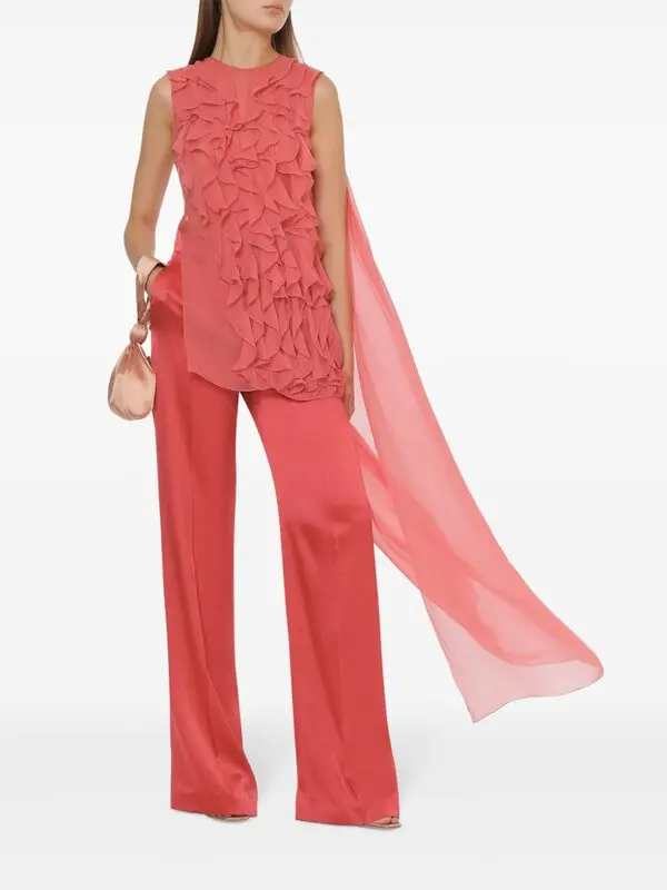 Alberta Ferretti Ruffle-detail Silk Blouse