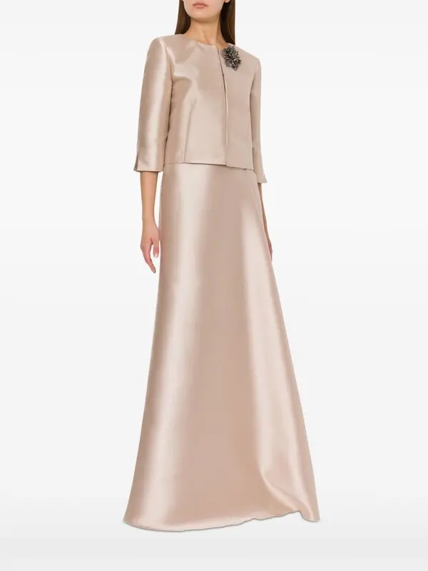 Alberta Ferretti Satin Jacket - Neutrals