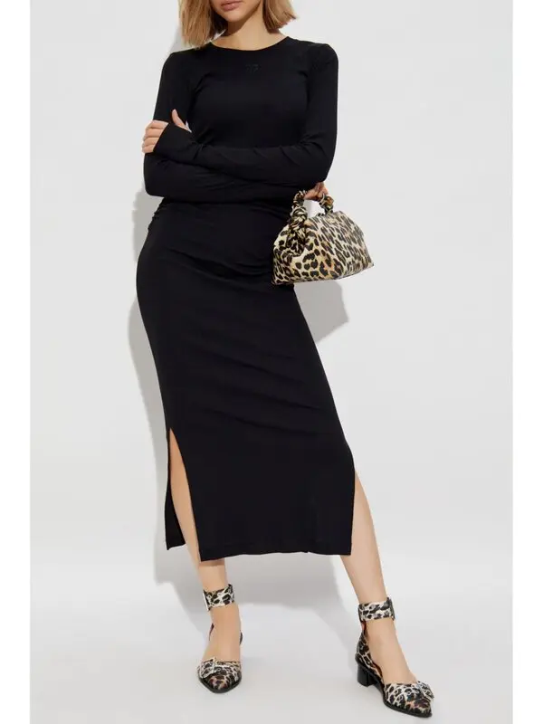 GANNI Long-sleeve Midi Dress