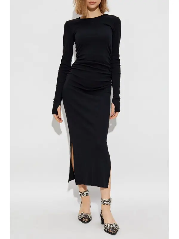 GANNI Long-sleeve Midi Dress
