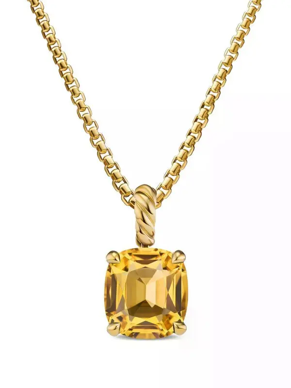 David Yurman 18kt Yellow And Citrine Marbella Pendant - Gold