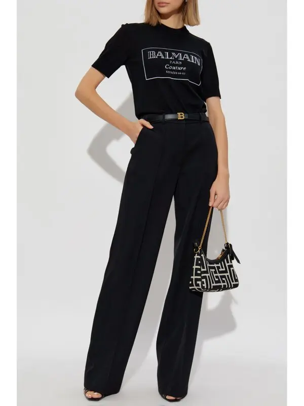 Balmain Logo-print Knit T-shirt