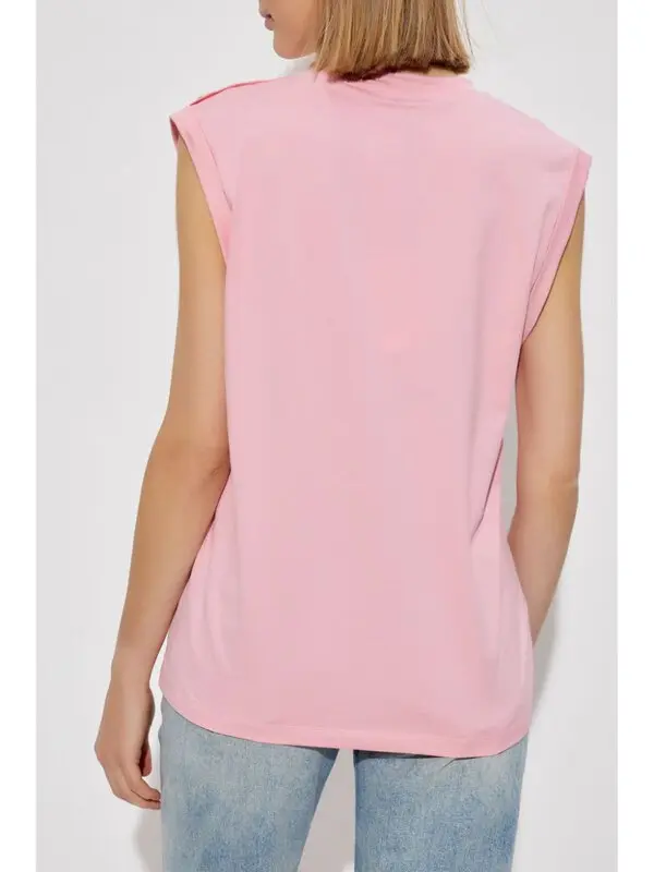 Balmain Logo-print Tank Top - Pink