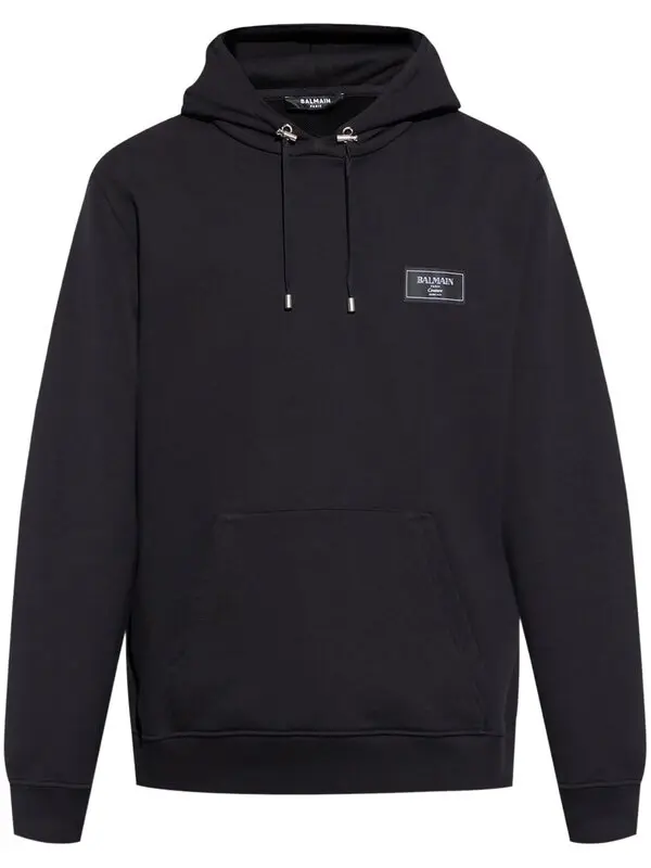 Balmain Logo-patch Hoodie