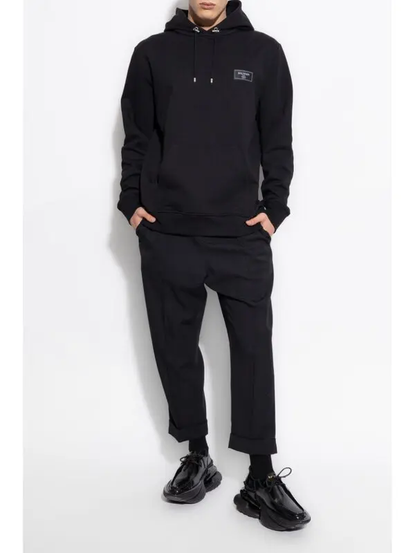 Balmain Logo-patch Hoodie