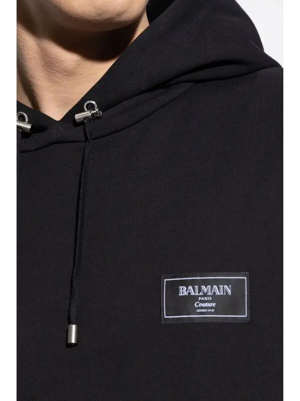Balmain Logo-patch Hoodie