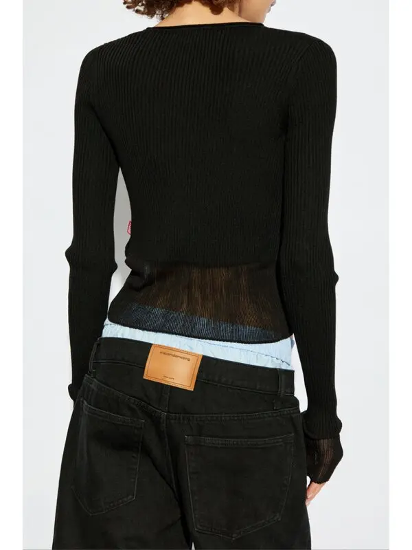 DIESEL® M-sleshs Knitted Top - Black