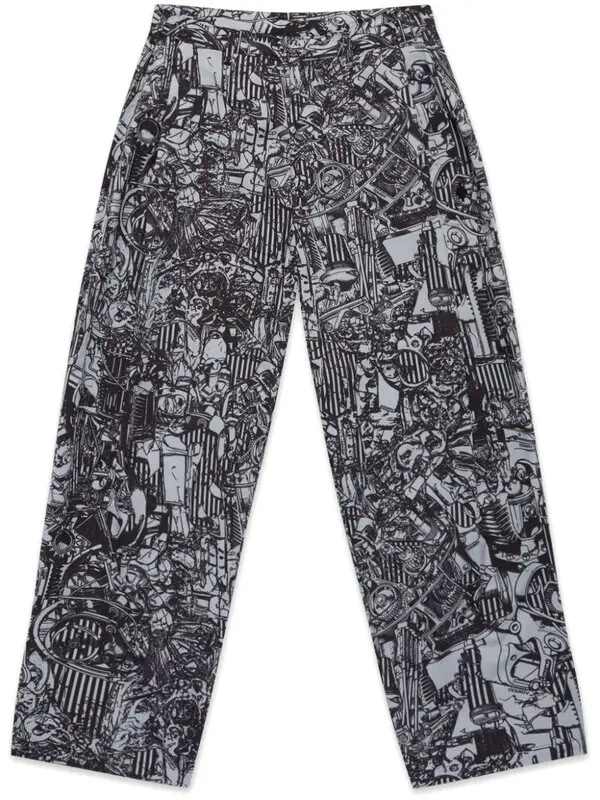 COUNTY OF MILAN Aop Pyjama Pants - Grey